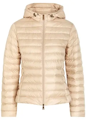 Moncler Igelhood Padded Hooded Nylon Jacket - Beige