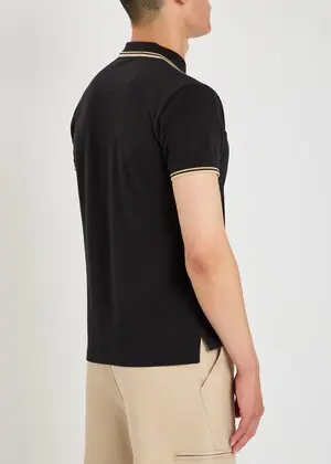 VIVIENNE WESTWOOD Logo-embroidered Piqué Cotton Polo Shirt - Black