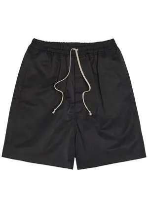 Rick Owens Faun Nylon And Cotton-blend Shorts - Black