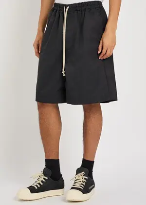 Rick Owens Nylon And Cotton-blend Poplin Shorts - Black