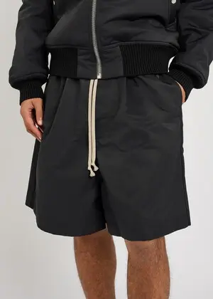 Rick Owens Nylon And Cotton-blend Poplin Shorts - Black