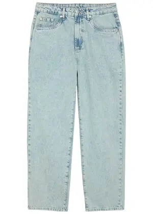 MKI MIYUKI ZOKU Straight-leg Jeans In Bleach Wash - Light Blue