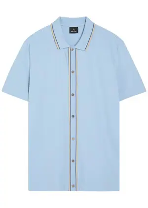 Paul Smith Striped-trim Cotton-blend Shirt