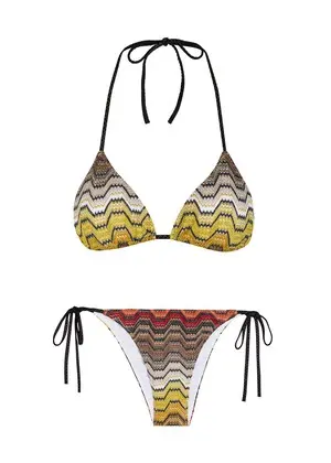 Missoni Patterned Metallic-knit Bikini - Black