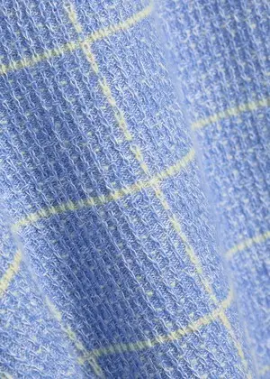 Guest In Residence Plaid Cashmere And Linen-blend Shorts - Light Blue
