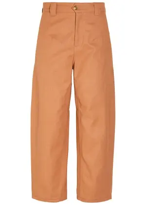 Chloé Barrel-leg Canvas Trousers