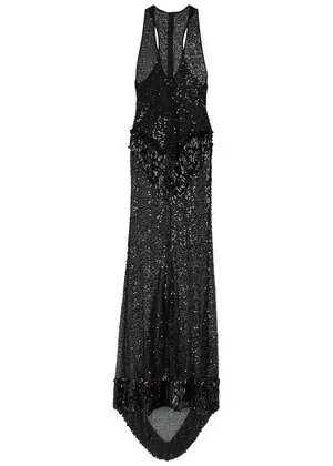FARDA Sequin-embellished Tulle Gown