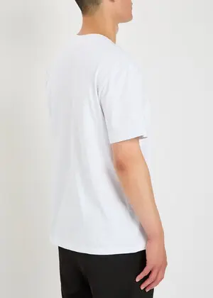 LES DEUX Logo-embroidered Cotton T-shirt