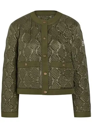 Moncler Libellule Quilted Geometric Nylon Jacket