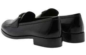 Prada Bushed Leather Loafers
