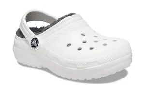CROCS Classic Lined Clogs 'white Grey