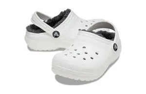 CROCS Classic Lined Clogs 'white Grey