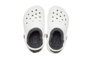 CROCS Classic Lined Clogs 'white Grey