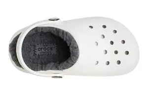 CROCS Classic Lined Clogs 'white Grey
