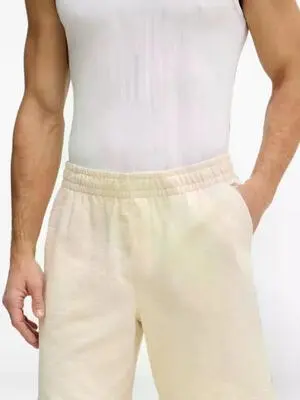 Guess Logo Plaque Slub Texture Shorts