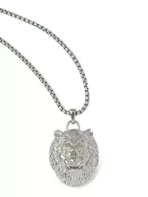 Guess Lion Head Box Chain Necklace