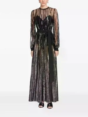 Elie Saab Sequin-embroidered Tulle Maxi Dress