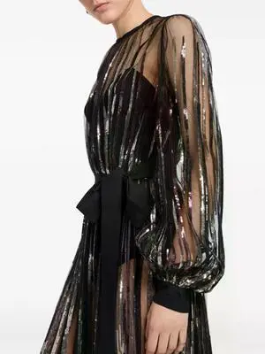 Elie Saab Sequin-embroidered Tulle Maxi Dress