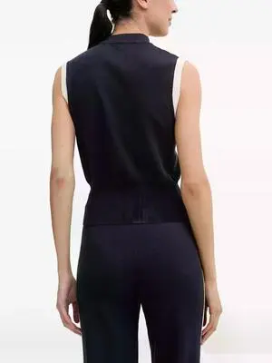 Guess Logo Print Sleeveless High Neck Top
