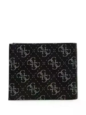 Guess Monogram-print Wallet - Black