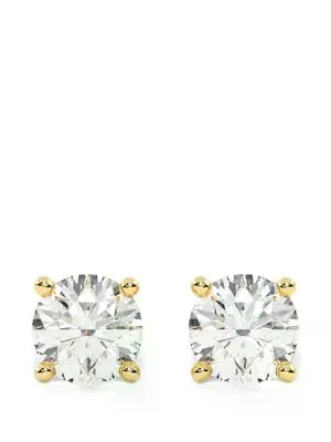 DIAMOND ESSENTIALS 14k Yellow Solitaire Diamond Stud Earrings - Gold