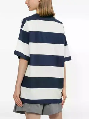 AAPE BY *A BATHING APE Apee™ A Bathing Ape® Striped T-shirt With Logo Patch