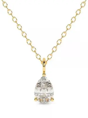 DIAMOND ESSENTIALS 14k Yellow Pear-cut Diamond Pendant Necklace - Gold