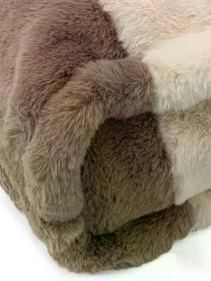SPORTALM Faux-fur Logo Strap Tote Bag