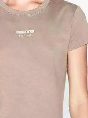 Armani Exchange Logo Patch T-shirt - Brown