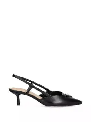 Guess Logo Plaque Slingback Pumps - Black