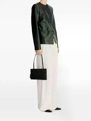Loulou De Saison Lambskin Collarless Jacket - Black