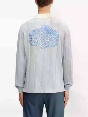 Filling Pieces Cable Knit Embroidered Sweatshirt