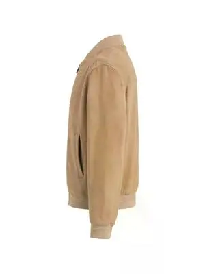 Pal Zileri Leather Bomber Jacket