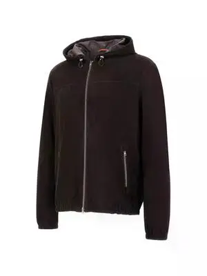 Herno Hooded Suede Jacket