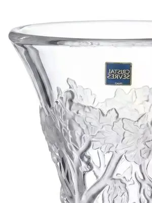 CRISTAL DE SEVRES Embossed Forest-motif Vase