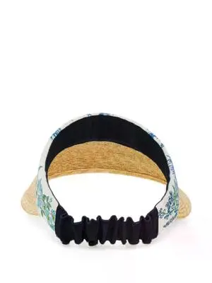 FERRAGAMO Spring-print Straw Visor