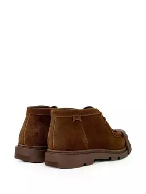 Camper Suede Ankle Boots With Rubber Cap Toe