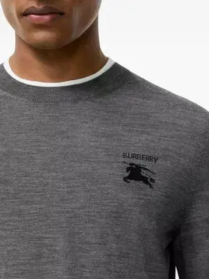 Burberry Wool Sweater With Equestrian Knight Design