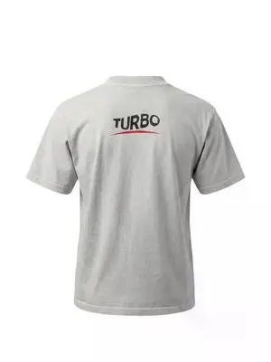 B WOOD Graphic-print Garment-dyed T-shirt