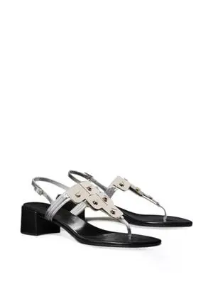 Tory Burch Studded Slingback Block Heel Sandals