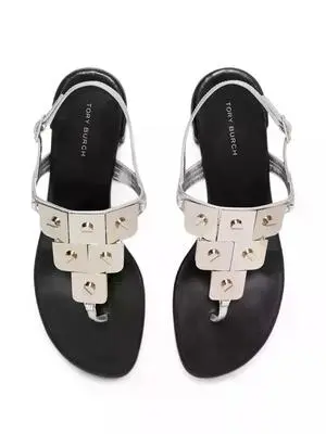 Tory Burch Studded Slingback Block Heel Sandals
