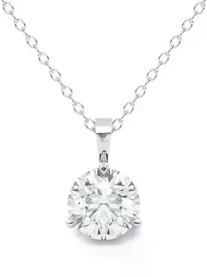 Diamond Essentials 14k Gold Solitaire Necklace - Silver