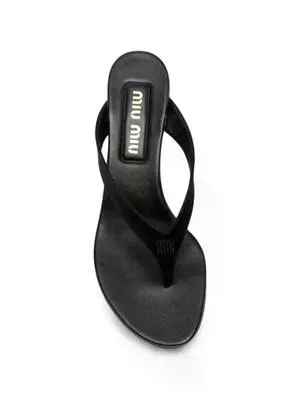 Miu Miu Thong-strap Kitten-heel Sandals