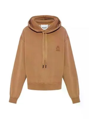 MARANT ETOILE Salmy Embroidered Logo Hoodie - Brown