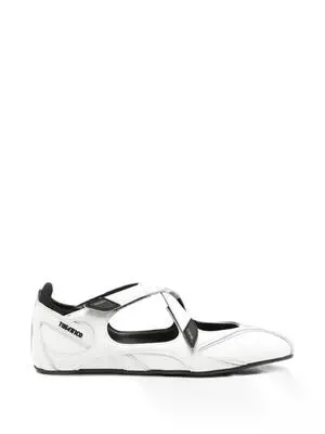 Attico Floor01 Touch-strap Ballet Flats - White
