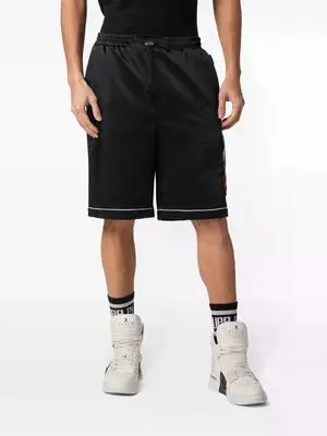 Philipp Plein Satin Tattoo Print Shorts
