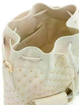 FERRAGAMO Studded Multipocket Mini Bucket Bag - Neutrals