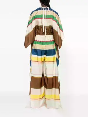 Fendi Striped Draped Jumpsuit