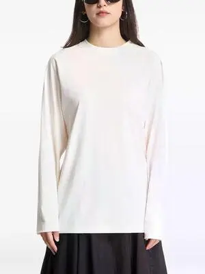 Y3 Crew Neck T-shirt With Gradient Sleeve Detail