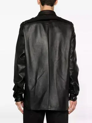 Rick Owens Leather Press-stud Jacket